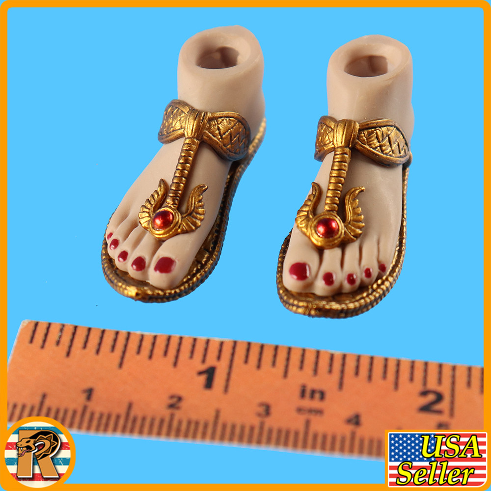 Hathor (Golden) - Gold Sandal Feet (for Balls) - 1/6 Scale