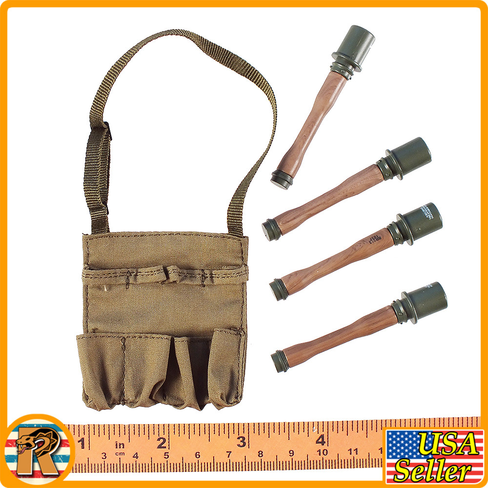 Chinese 88th Division - Stick Grenades & Pouch - 1/6 Scale