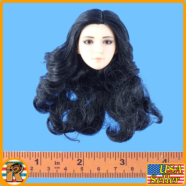 S48 - Head w/ Wavy Rooted Hair (Pale) - 1/6 Scale