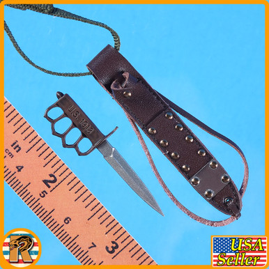Lieutenant Buck Paratrooper - Knuckle Knife & Sheath - 1/6 Scale