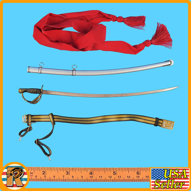 John Dunbar US Civil War - Metal Sword & Belt Set - 1/6 Scale