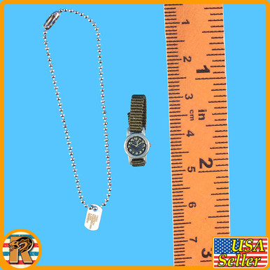 Vietnam 1st Cav la drang - Dogtag & Wrist Watch - 1/6 Scale