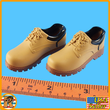 ZY Shoes - Construction Shoes (Brown) #2 - 1/6 Scale