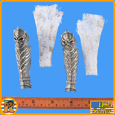 Hells Messenger Silver - Leg Armor #2 - 1/6 Scale