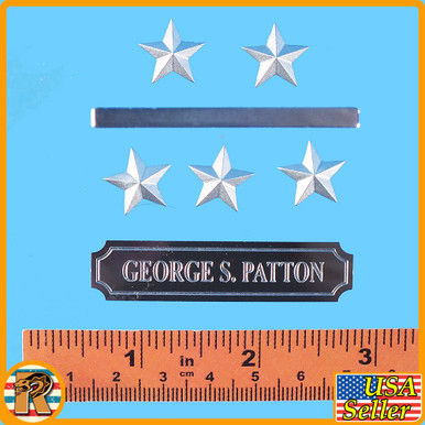 US General Patton - Name Plate & Large Stars - 1/6 Scale