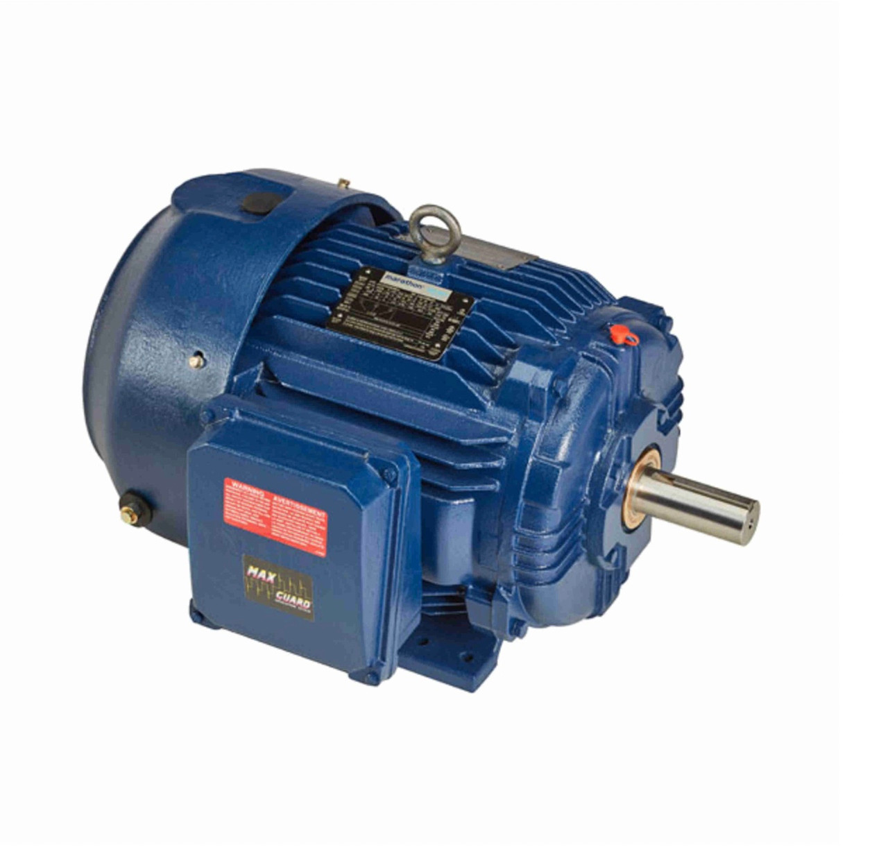 W527B, 5 Hp, 1200 Rpm, 215T FR, 460 Vac, 3 PH, TEFC, Rigid Base, Severe ...