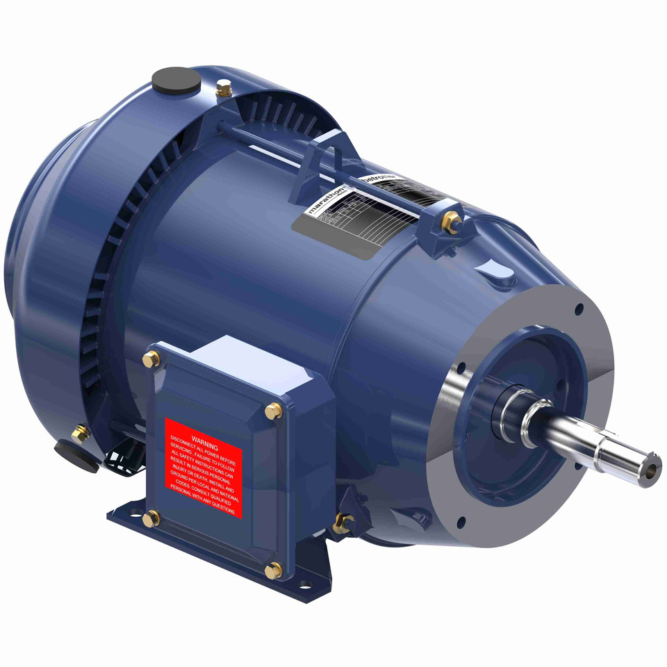 GT3113A, 5 Hp, 1800 Rpm, 184JM FR, 230/460 Vac, 3 PH, TEFC, C-Face ...