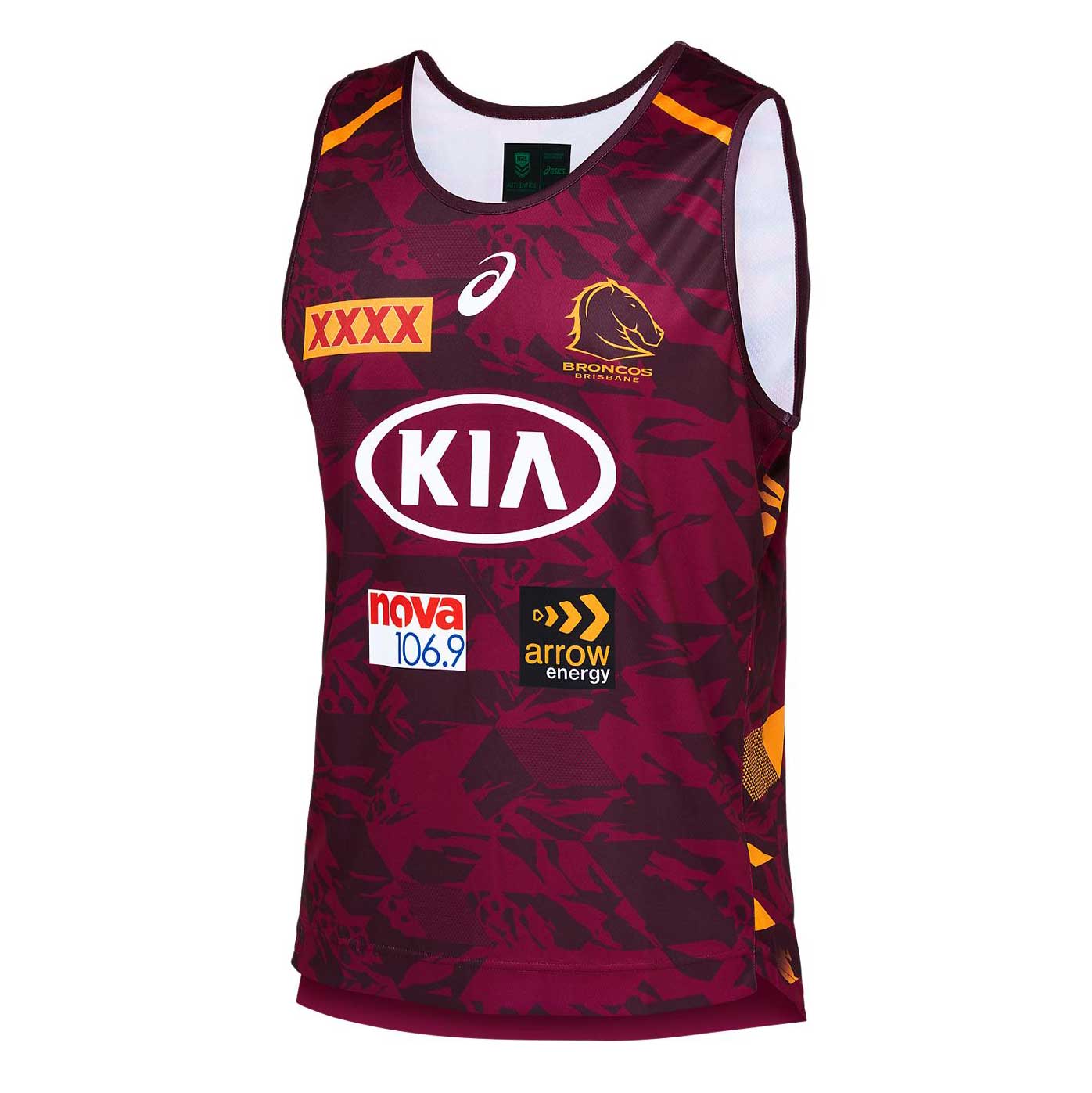 Brisbane Broncos Training Singlet - Men's - OzSportsDirect