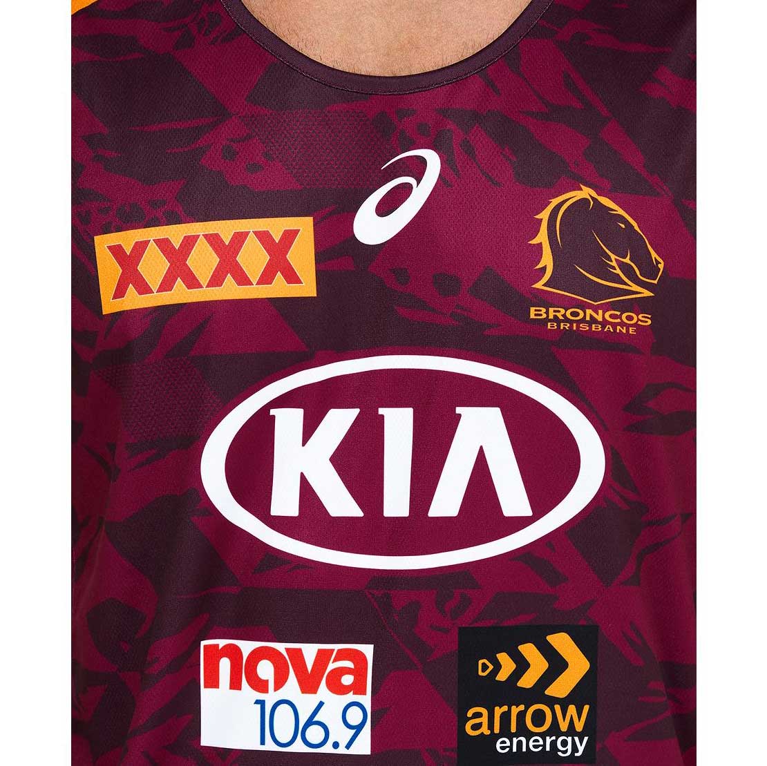Brisbane Broncos Training Singlet - Men's - OzSportsDirect