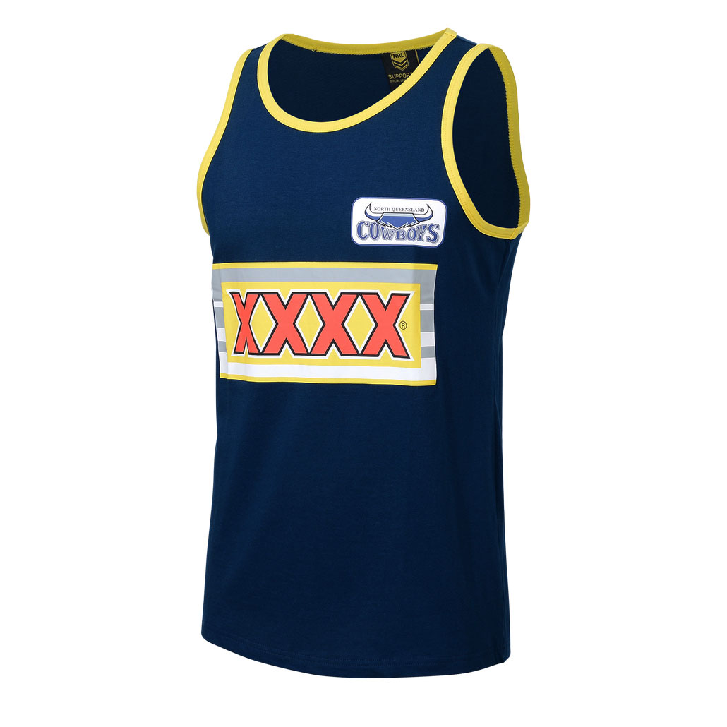 North Queensland Cowboys Retro Supporter Singlet - Men's | OzSportsDirect
