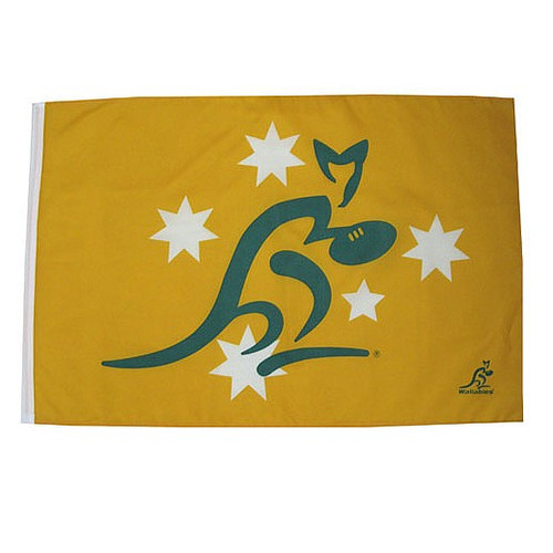 Wallabies Logo Supporter Flag - Medium - OzSportsDirect