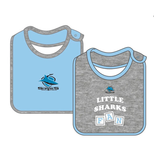 Cronulla Sharks Baby 2-Piece Bib Giftset | OzSportsDirect