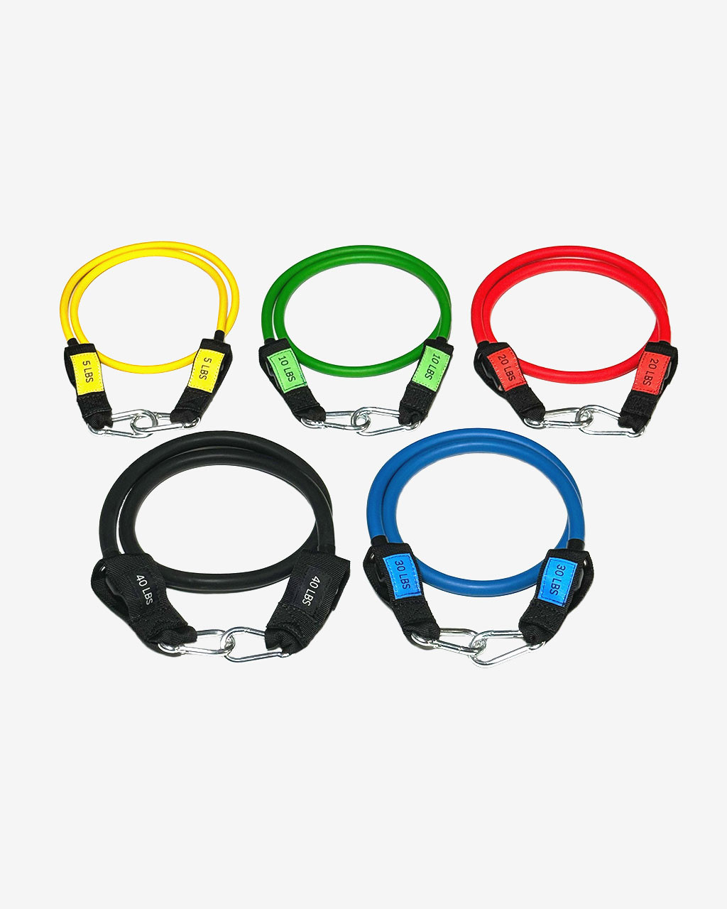 Resistance Bands 5–40 lb Set – Aithos Exercise & Fitness Bands for ...