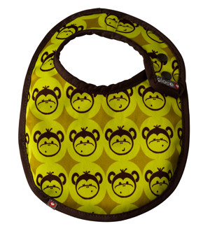 Close Pop-in Stage 1 Bib - Green Monkey - Bubbalooz