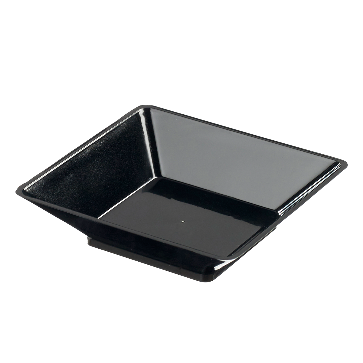 Mini Square Black Coupelle Plate for catering - Solia USA