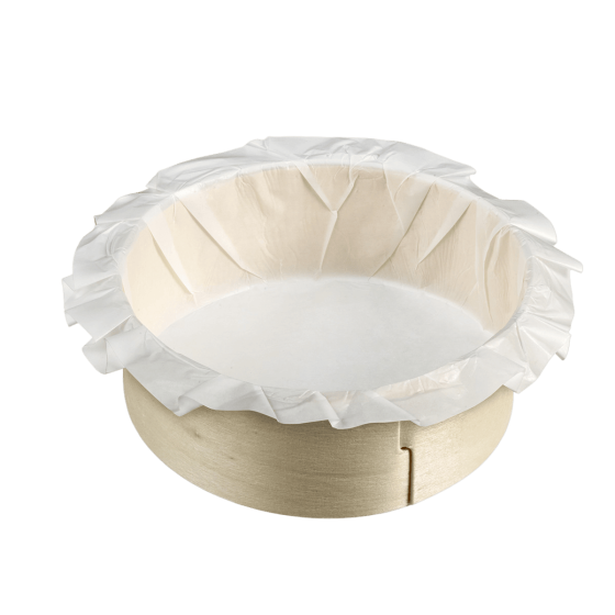 Wooden circle notch baking paper 125x42mm 4.9x1.6"" (240 pcs/cs) - SOLIA