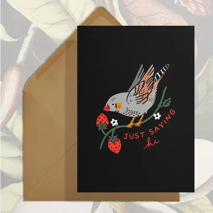 Just Saying Hi Bird Card - Kuriosities