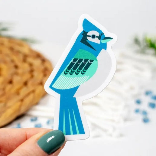 Modern Blue Jay Bird Sticker - Kuriosities