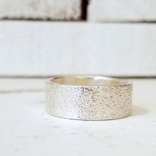 8mm Sand Band Sterling Silver - Kuriosities