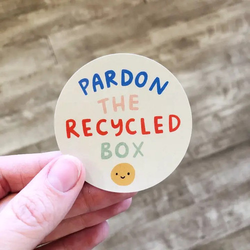 Pardon the Recycled Box Sticker - Kuriosities
