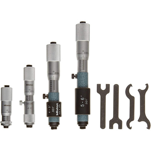 Mitutoyo Tubular Inside Micrometer Set Single Rod 2 6 Mitutoyo Tubular Inside Micrometer Set Single Rod 2 6