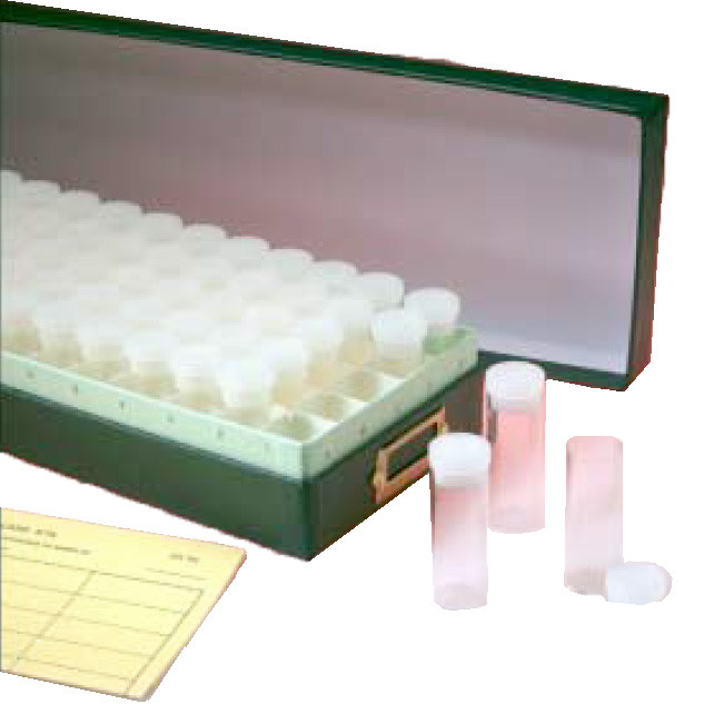 Glass Vial Poly Plug Closure Sample Storage Set 4 Dram Vials