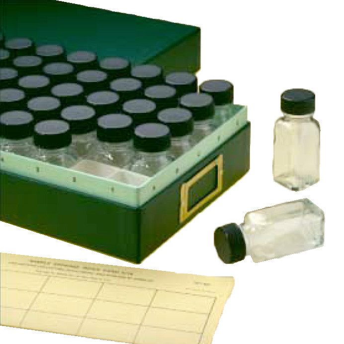 Square Glass Bottles 4 Ounce Sample Storage Set
