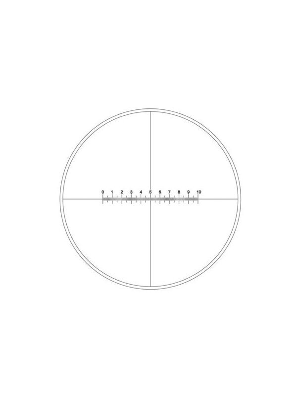 Microscope Eyepiece Ruler Reticle 19mm Diameter 10mm / 100 Divisions