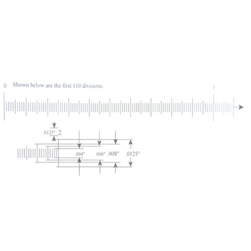KR838 Stage Micrometer 25mm with 2,500 Divisions
