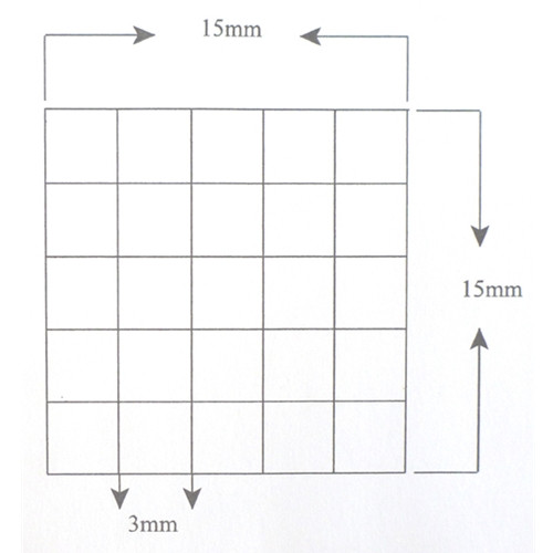 KR427 Grid Reticle 25 Squares 15mm x 15mm