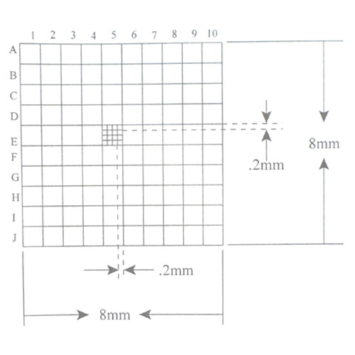 KR439 Whipple Reticle 100 Squares 8mm x 8mm