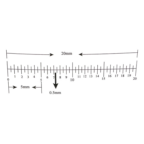 KR237 Ruler Reticle 20mm in 40 Divisions