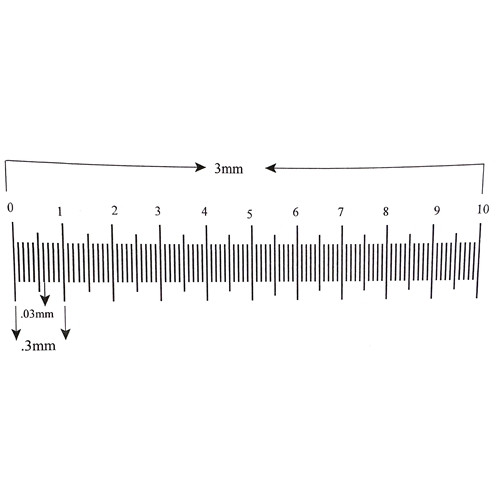 KR247 Ruler Reticle 3mm in 100 Divisions