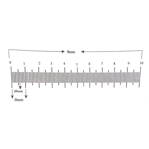 KR258 Ruler Reticle 9mm in 100 Divisions