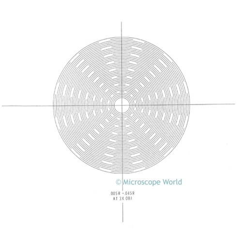 KR524 Concentric Circles Radii Reticle with 40 Circles
