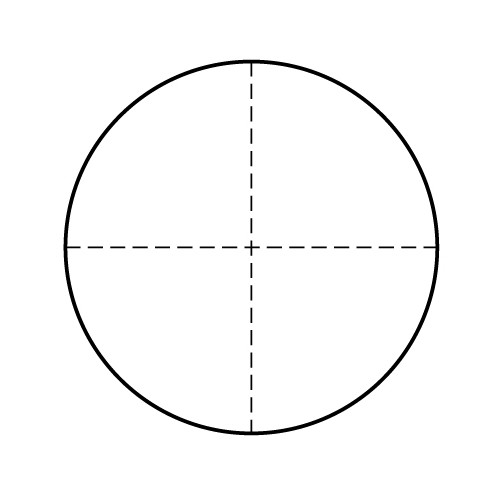 90 Degree Broken Cross-Hair Reticle Mitutoyo 176-126