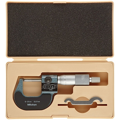 Mitutoyo Spherical Face Micrometer 0-25mm with Mechanical Counter