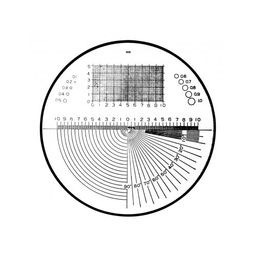 Mitutoyo Reticle Comparator Angle, Radius, Length, Daimeter, Polar Net ...
