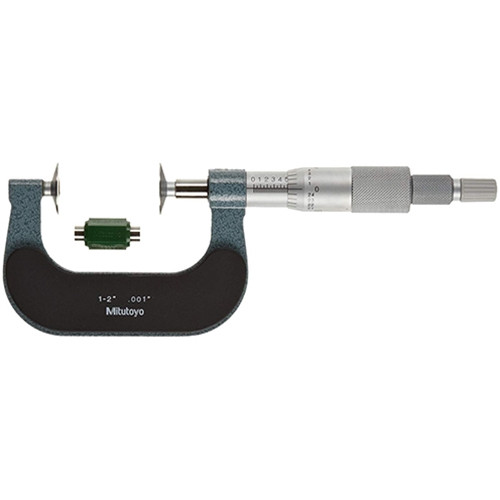 Mitutoyo 169-204-10 Vernier Disk Micrometer 1-2" Non-Rotating Spindle