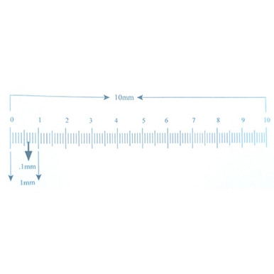 Reticle Ruler 10mm in 100 Divisions