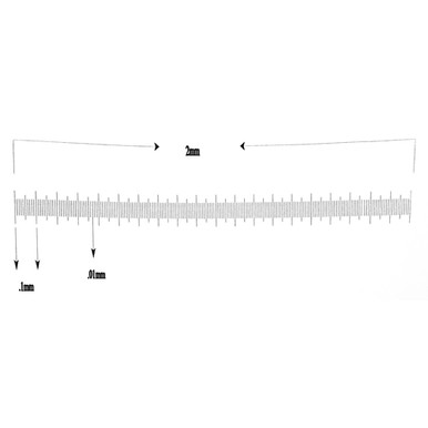 KR228 Ruler Reticle 2mm in 200 Divisions