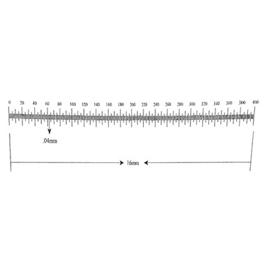 KR264 Ruler Reticle 16mm in 400 Divisions