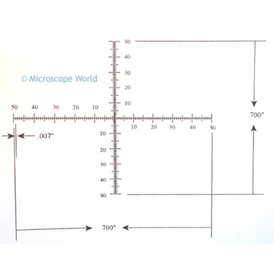 KR626 Crossed Scale Reticle 0.700" 100 Divisions