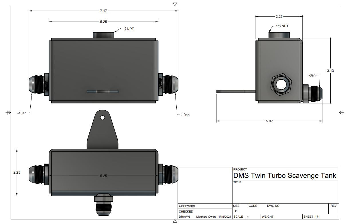 DMS Turbo Oil Scavenge Tank