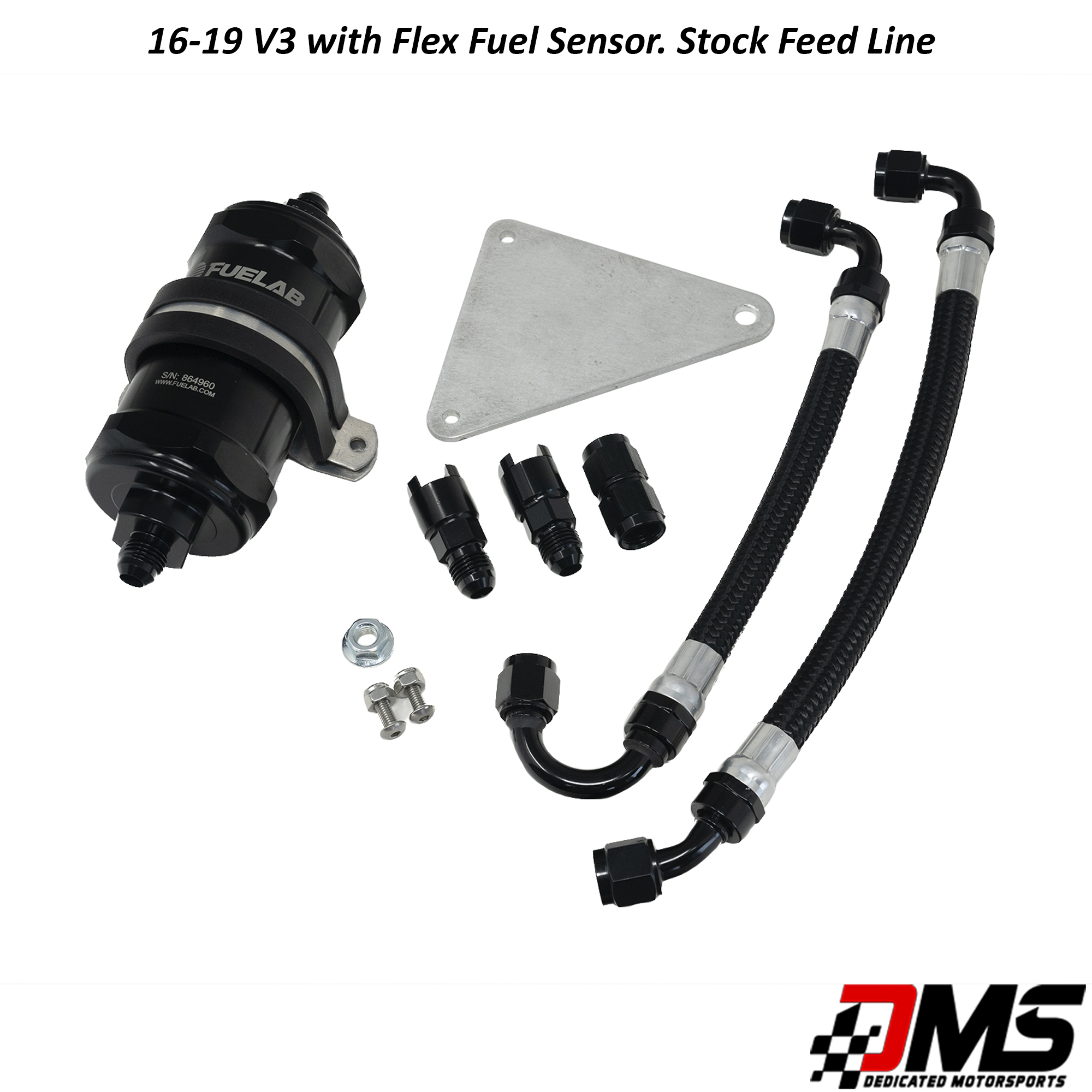 16-19 CTS-V -6 Micron Fuel Filter kit with Stock Feed Line