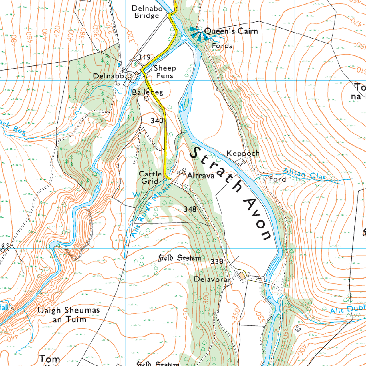 OS Map of Braemar, Tomintoul and Glen Avon - Hillgear