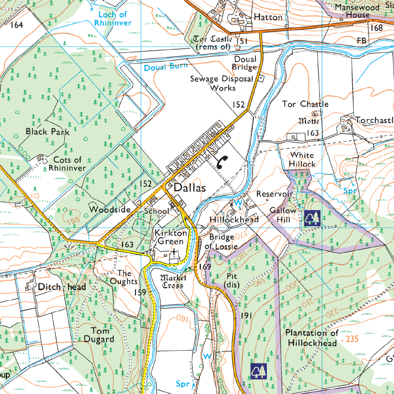 OS Map of Elgin, Forres & Lossiemouth - Hillgear