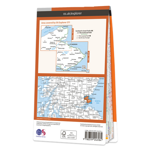 OS Map of St Andrews & East Fife - Hillgear