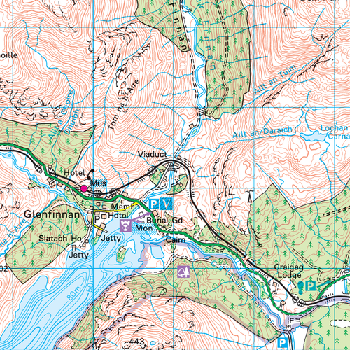 OS Map of Mallaig & Glenfinnan - Hillgear