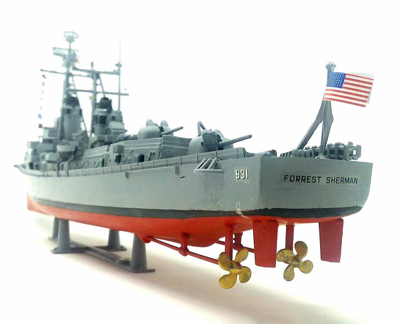 Atlantis Models USS Forrest Sherman Destroyer Plastic Model Kit 1/320 ...